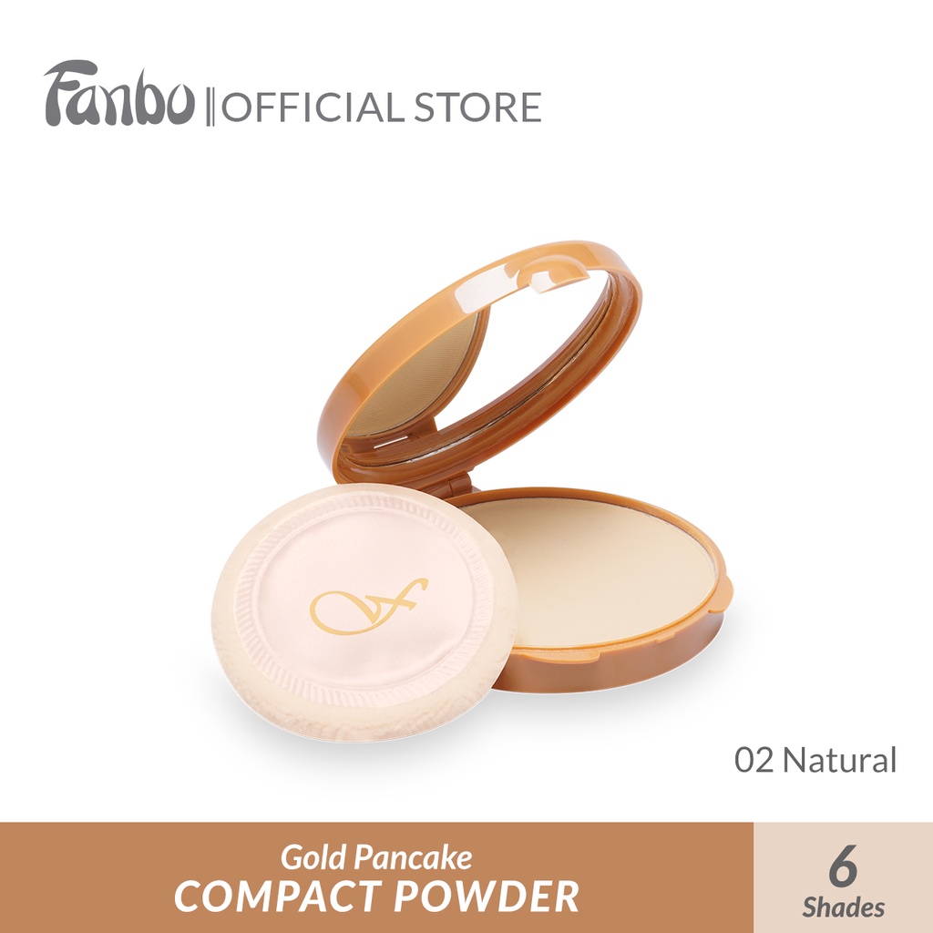 Jual Fanbo Gold Pancake Compact Powder - Bedak Padat - Zink Oxide - UV ...