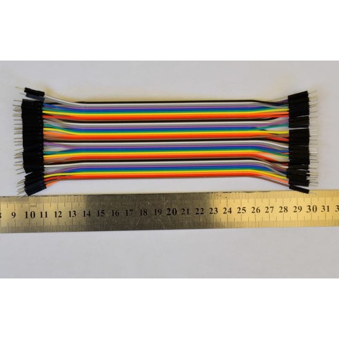 Jual kabel jumper arduino 20cm male to male pelangi rainbow 1p 1 pin ...