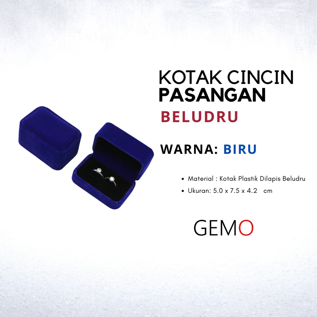 Jual KOTAK PERHIASAN BIRU SAFIR BELUDRU ROYAL BLUE JEWELRY BOX SET ...