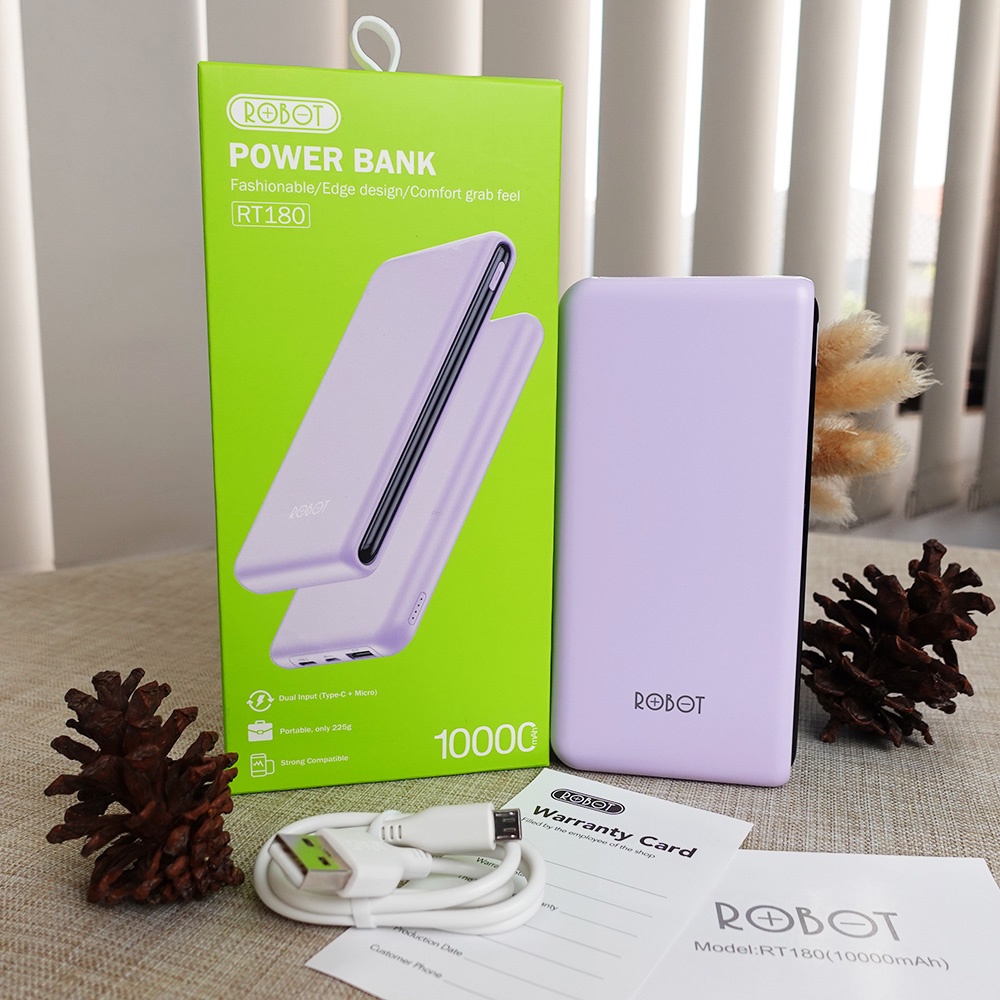 Jual POWERBANK ROBOT 10000 mAh RT180 (VERSI BARU RT12) DUAL INPUT ...