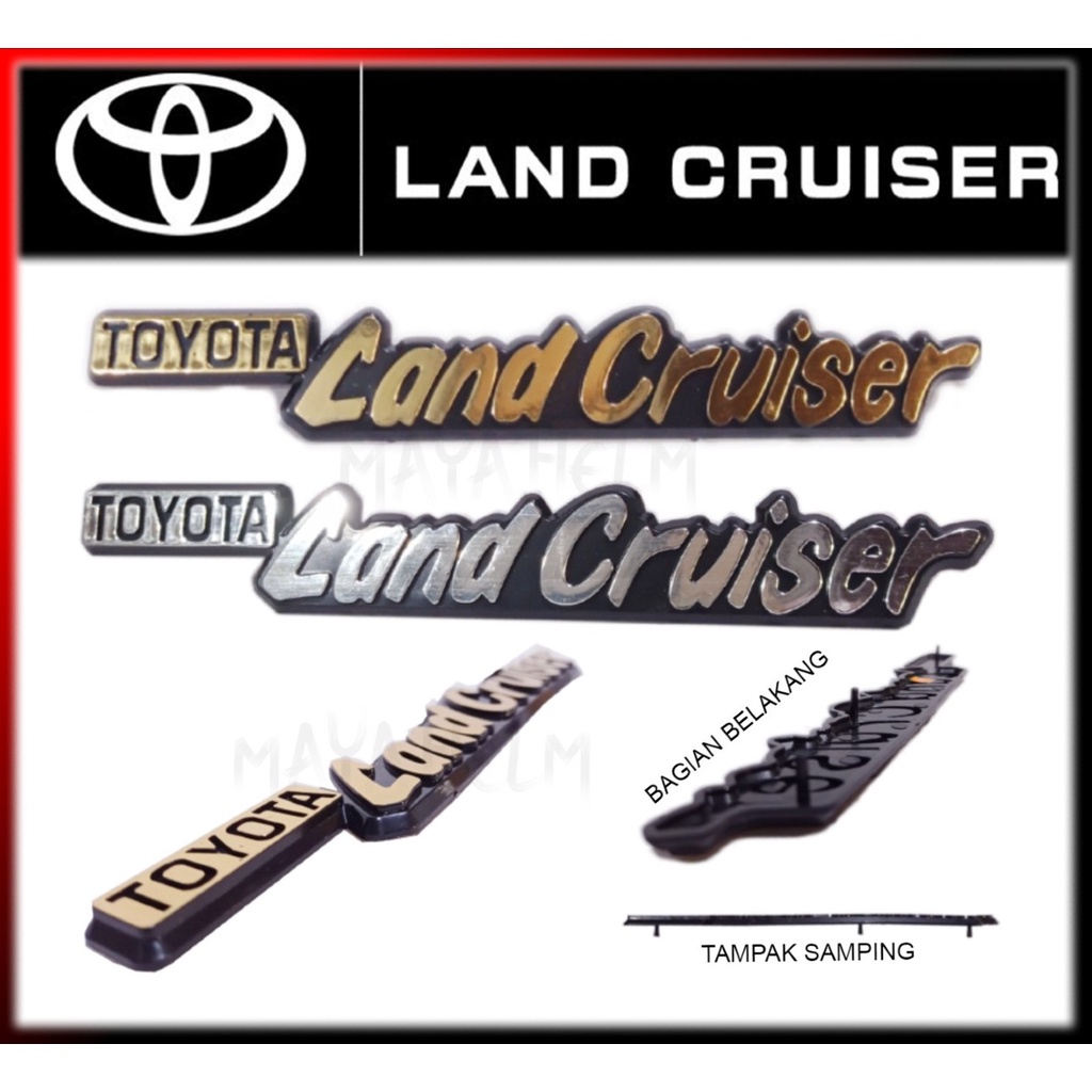 Jual Emblem Tulisan Toyota Land Cruiser Bahan Plastik Best Qualty ...