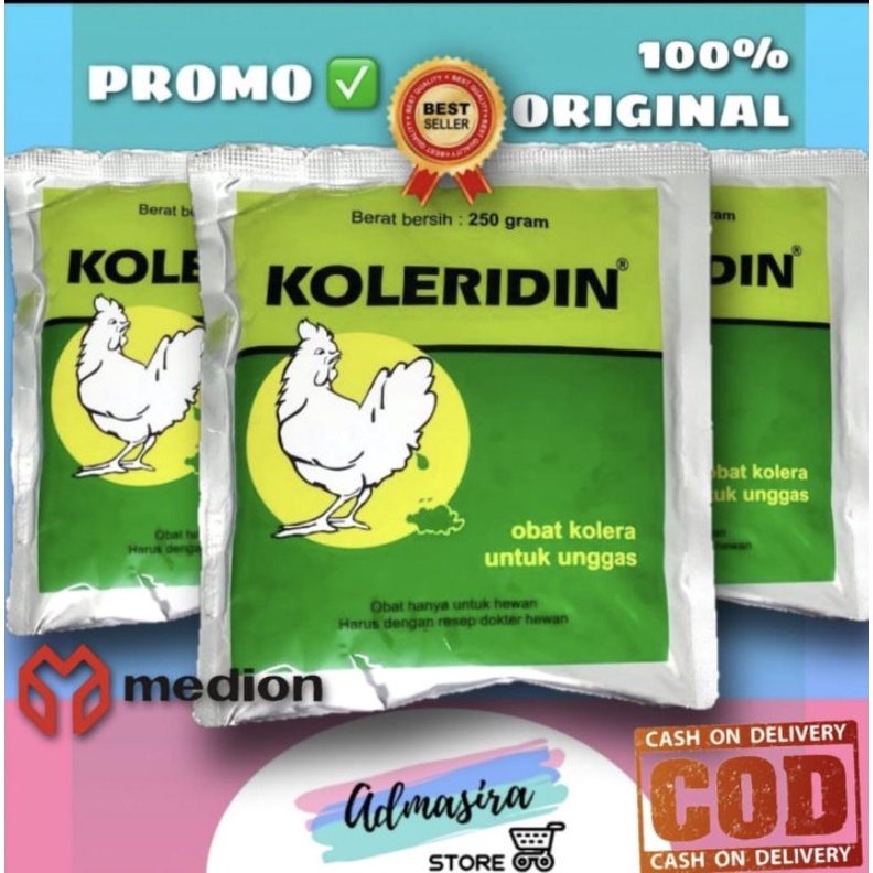 Jual KOLERIDIN 250 gram 100 gram Antibiotik hewan MEDION | Shopee Indonesia