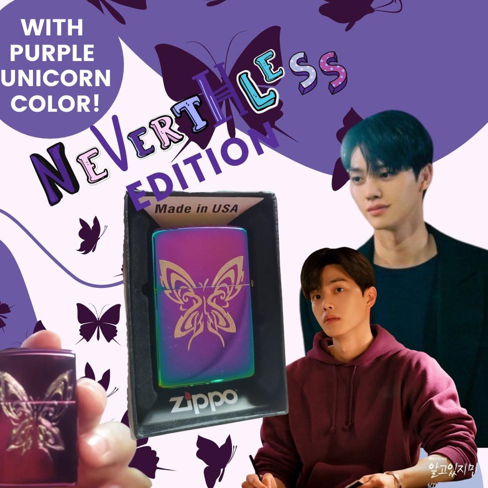 Jual [KODE C6054] Park Jae Eon Lighter Kupu-Kupu Korek Api Ungu ...