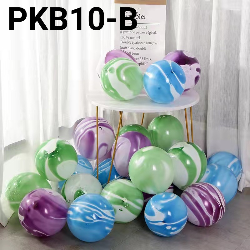Jual PKB10-B Balon latex 10 inch 25 cm 1 pak isi 100 marbel marmer ...