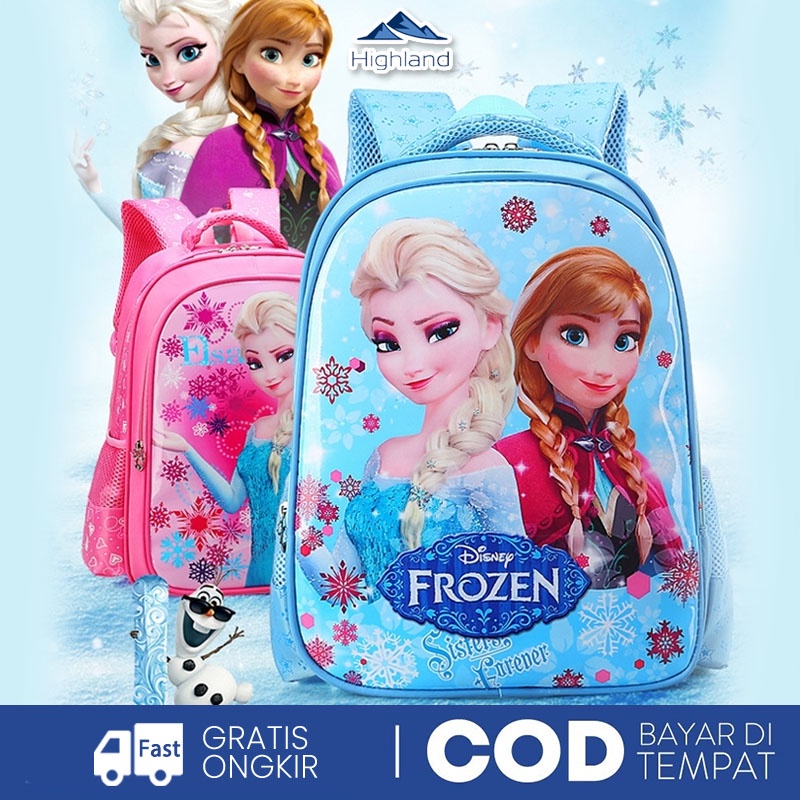 Jual Highland Tas Ransel Anak Karakter Aneka Motif Frozen Hello Kitty Sophia Tas Sekolah TRA101 ...