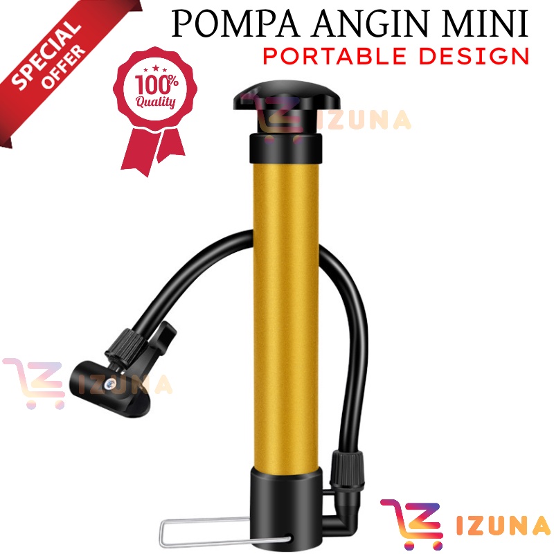 Jual [IZUNA] POMPA ANGIN BAN SEPEDA PORTABLE MINI / POMPA ANGIN BOLA ...