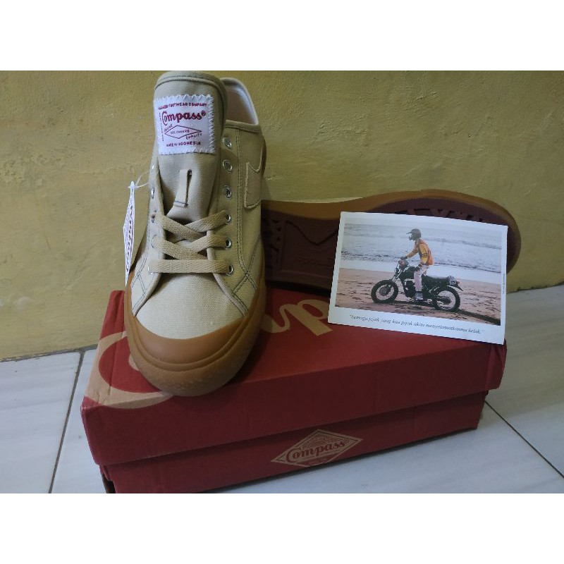 Jual sepatu compass Gazelle low cappucino | Shopee Indonesia