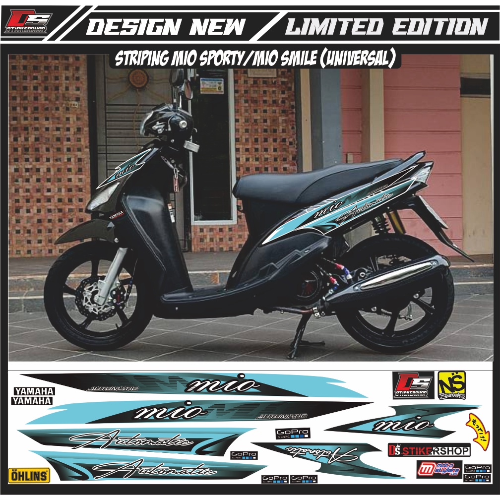 Jual striping variasi mio sporty/smile variasi/modifikasi mio warna biru toska | Shopee Indonesia