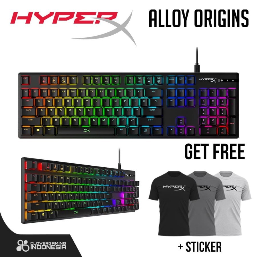 Jual HyperX Alloy Origins - Mechanical Gaming Keyboard | Shopee Indonesia