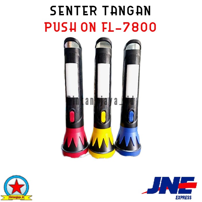 Jual Senter LED Push On FL7800 8 Watt Senter Panjang Rechargeable ...