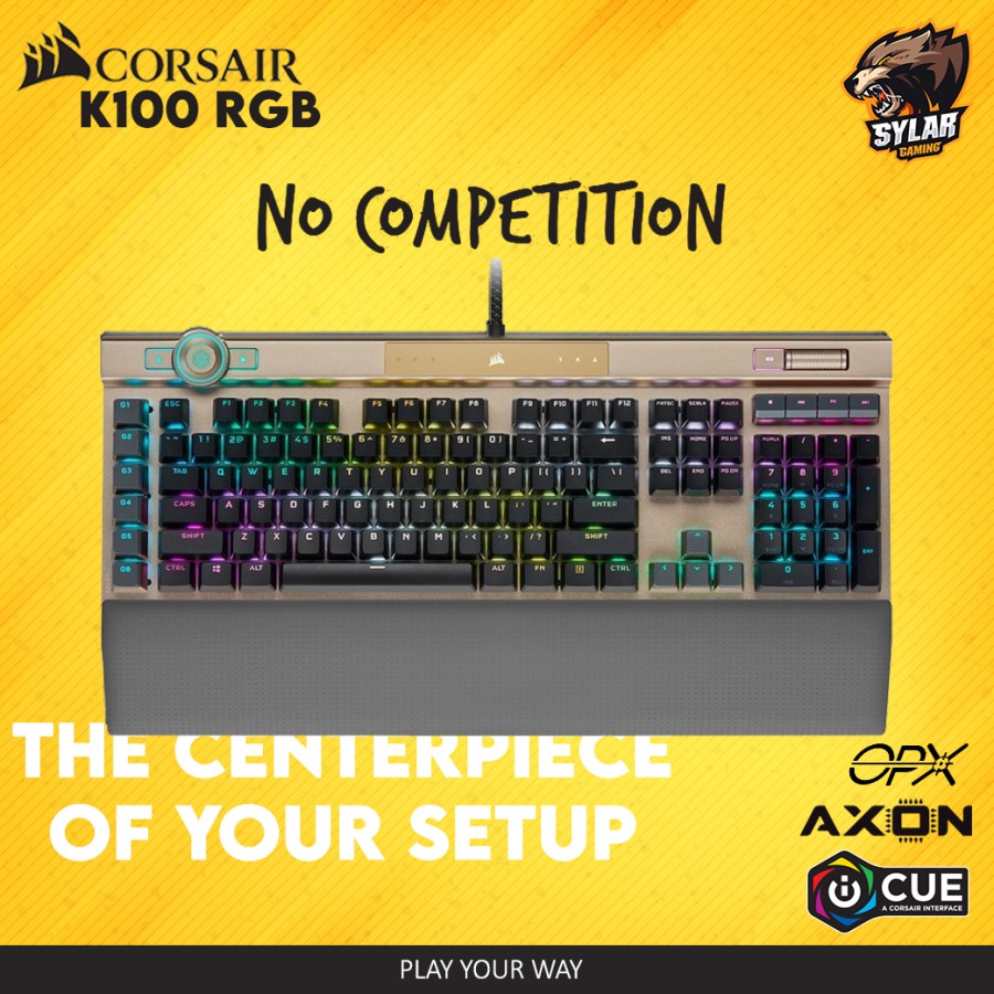 Jual Corsair K100 RGB Optical Mechanical Midnight Gold Gaming Keyboard ...