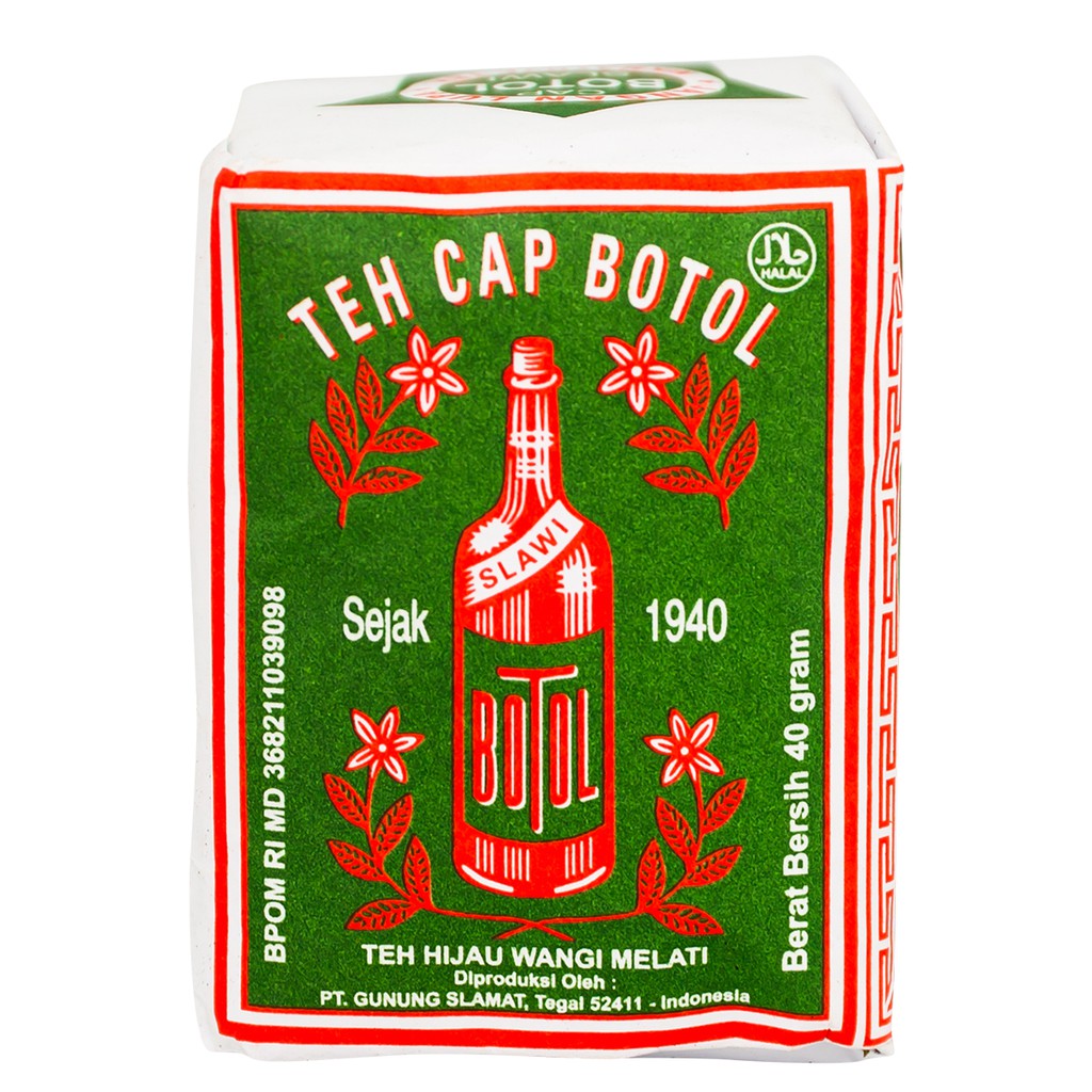 Jual Teh Seduh Cap Botol Hijau Aroma Melati 40 gr (10 pcs) | Shopee ...