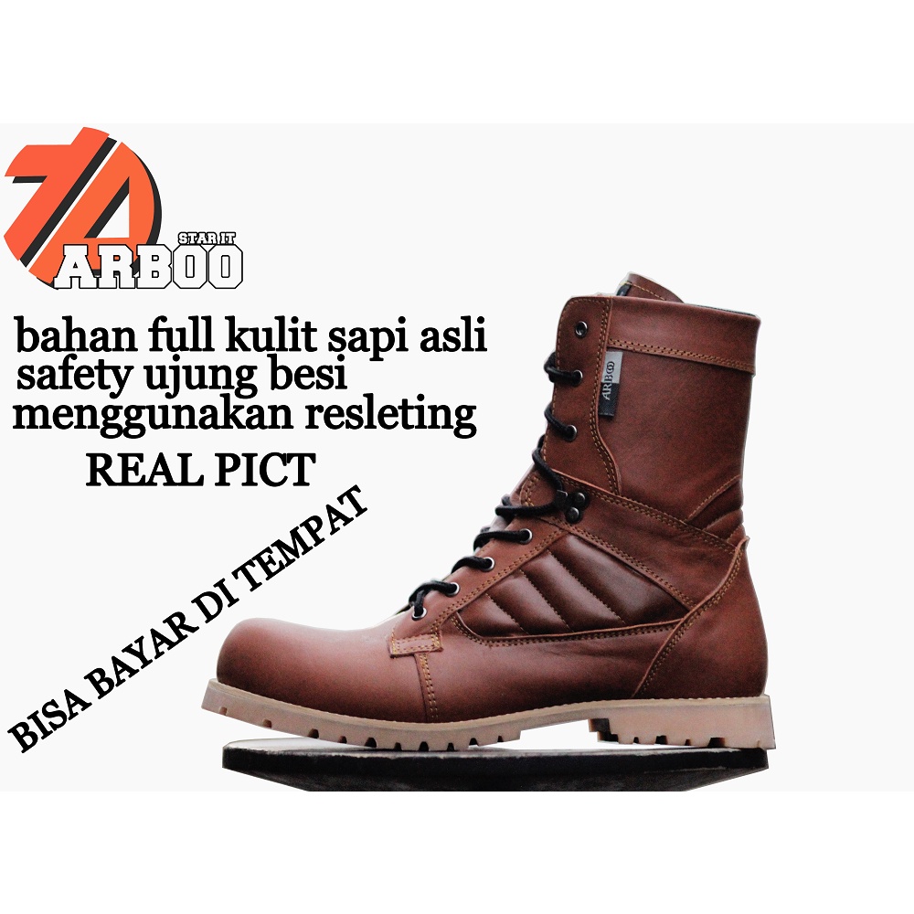 Jual Sepatu Safety Boot PDL Klasik Sepatu PDL TNI Sepatu PDL TNI POLRI ...