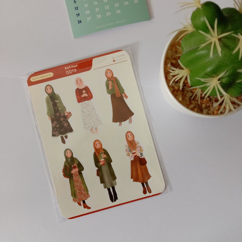 Jual Sticker Sheet Stiker Girls in Hijab (OOTD) | Shopee Indonesia