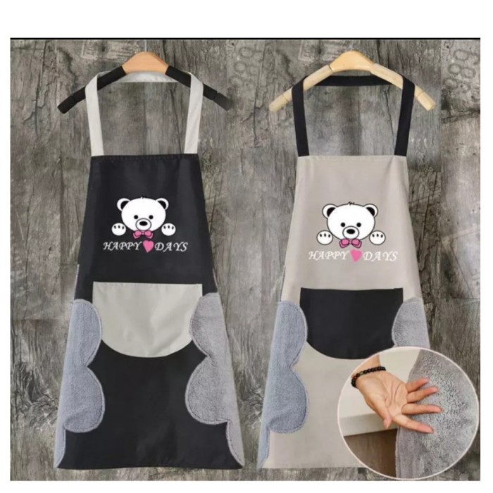 Jual Celemek BEAR / Premium Apron Celemek Masak Waterproof Anti Air ...