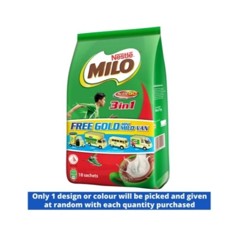 Jual milo Singapore 3in1 18 sachet less sugar 15 sachet free gold milo ...