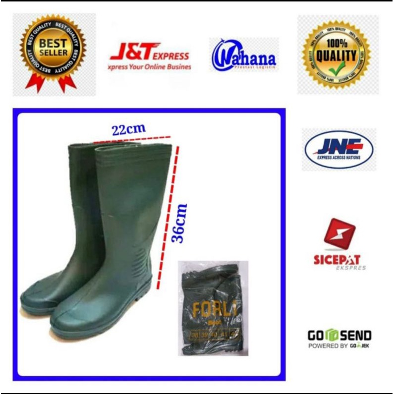 Jual SEPATU BOOT KARET FORLI-SEPATU BOOT TINGGI | Shopee Indonesia
