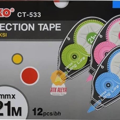 Jual Produk Correction Tape Joyko 21 Meter / Joyko Ct 533 / Tip Ex Kertas 21M Bagus | Shopee ...