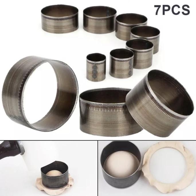 Jual 7pcs Round Circle Leather shape punch Cutter set Piso Pisau Pond ...