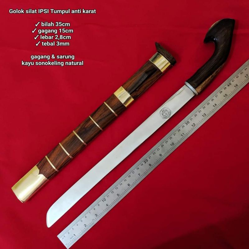 Jual GOLOK SILAT IPSI TUMPUL TAHAN KARAT ADA LOGO IPSI DI BILAH ( BISA ...