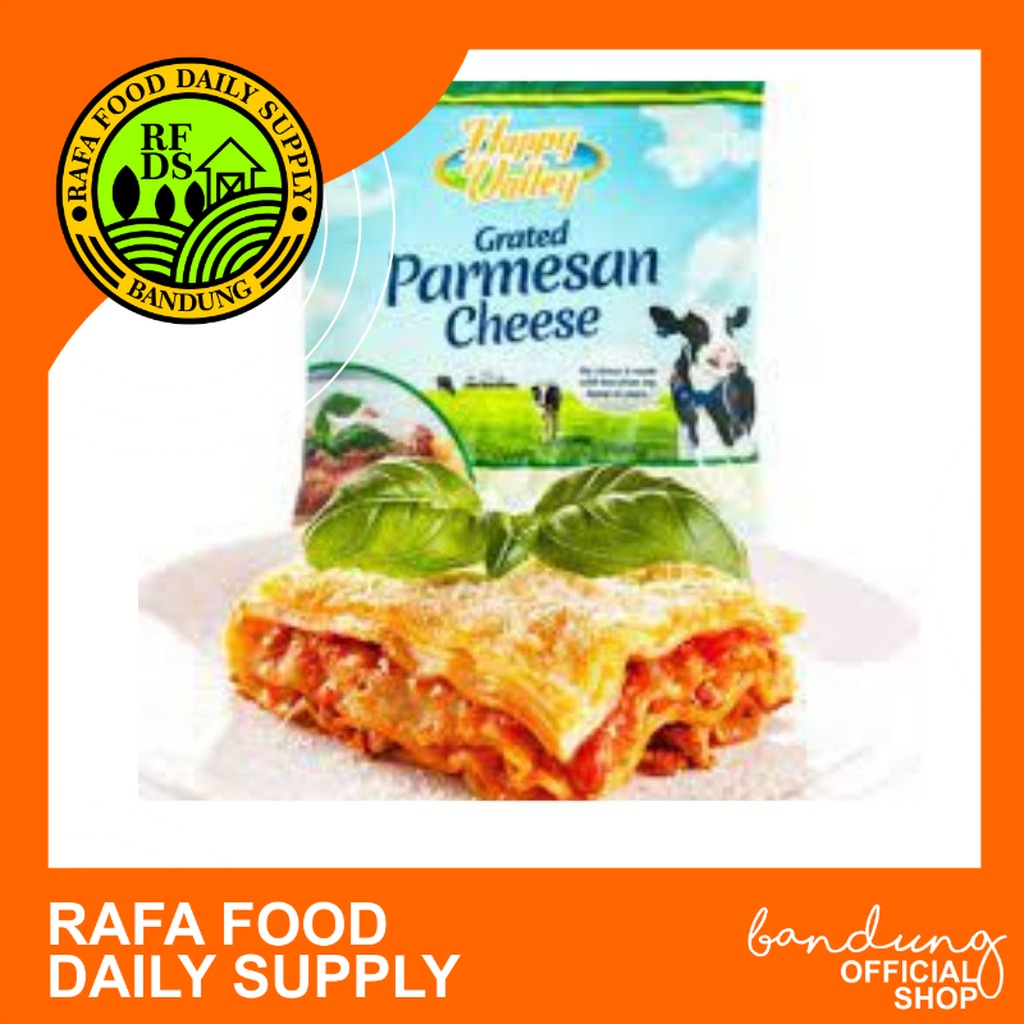 Jual Happy Valley Parmesan Cheese Grated repack /Keju Parmesan Bubuk ...