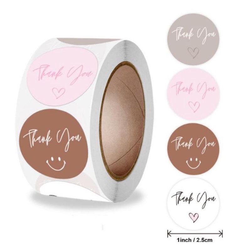 Jual Stiker Thank You Roll 500pcs Sticker Label Terima Kasih Sticker
