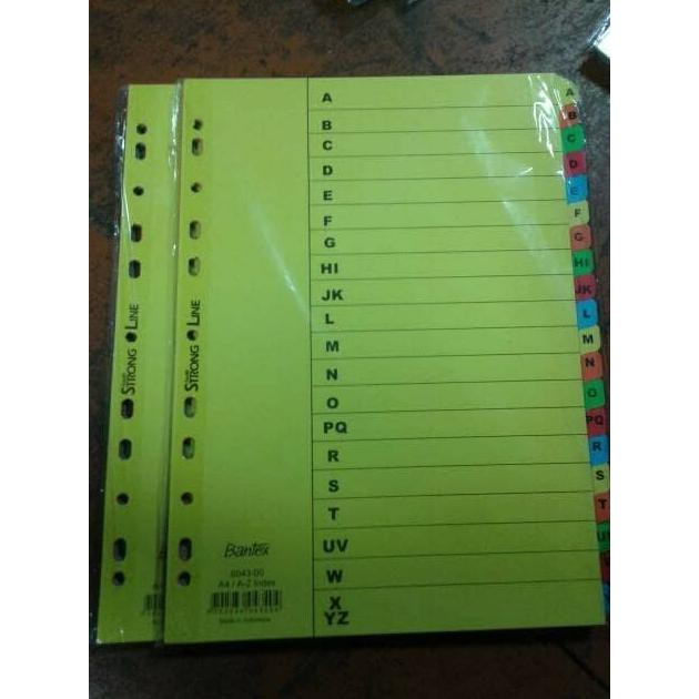 Jual BEST SELLER Bantex kertas divider Huruf kertas pembatas A4 6043-00 ...