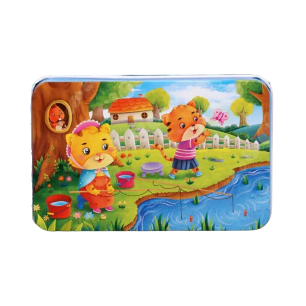 Jual Puzzle Kayu Menyusun 60 Kepingan Gambar Kemasan Box Kaleng Bahan ...