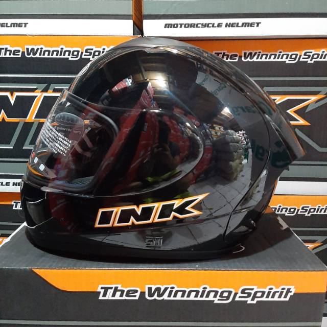 Jual HELM INK CL MAX SOLID BLACK / HELM FULL FACE INK CLMAX POLOS HITAM ...