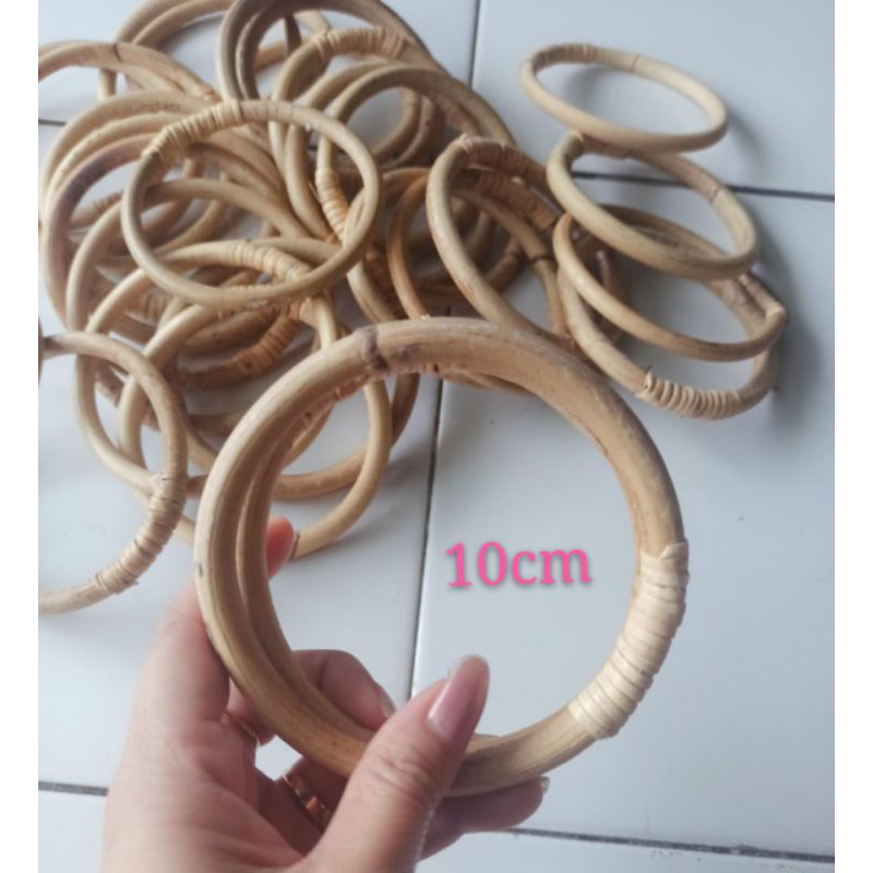 Jual gelang rotan ring rotan holahop lempar diameter 10cm hulahop ...