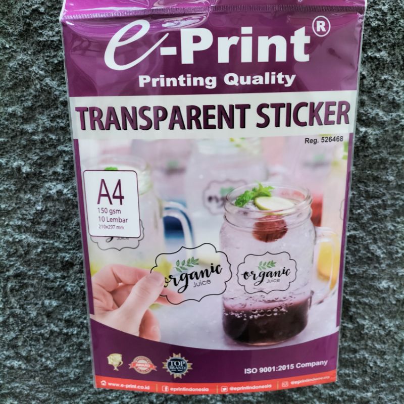 Jual E-Print Sticker Transparant A4 150gsm | Shopee Indonesia