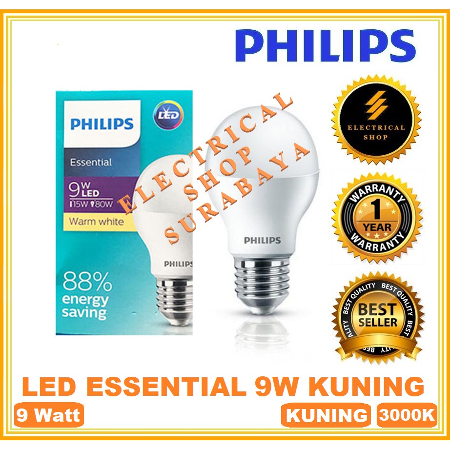 Jual LAMPU LED BULB PHILIPS 3 W - 15 WATT ESSENTIAL ESS (GROSIR) 3W 5W 7W 9W 11W 13W 15W BOHLAM ...