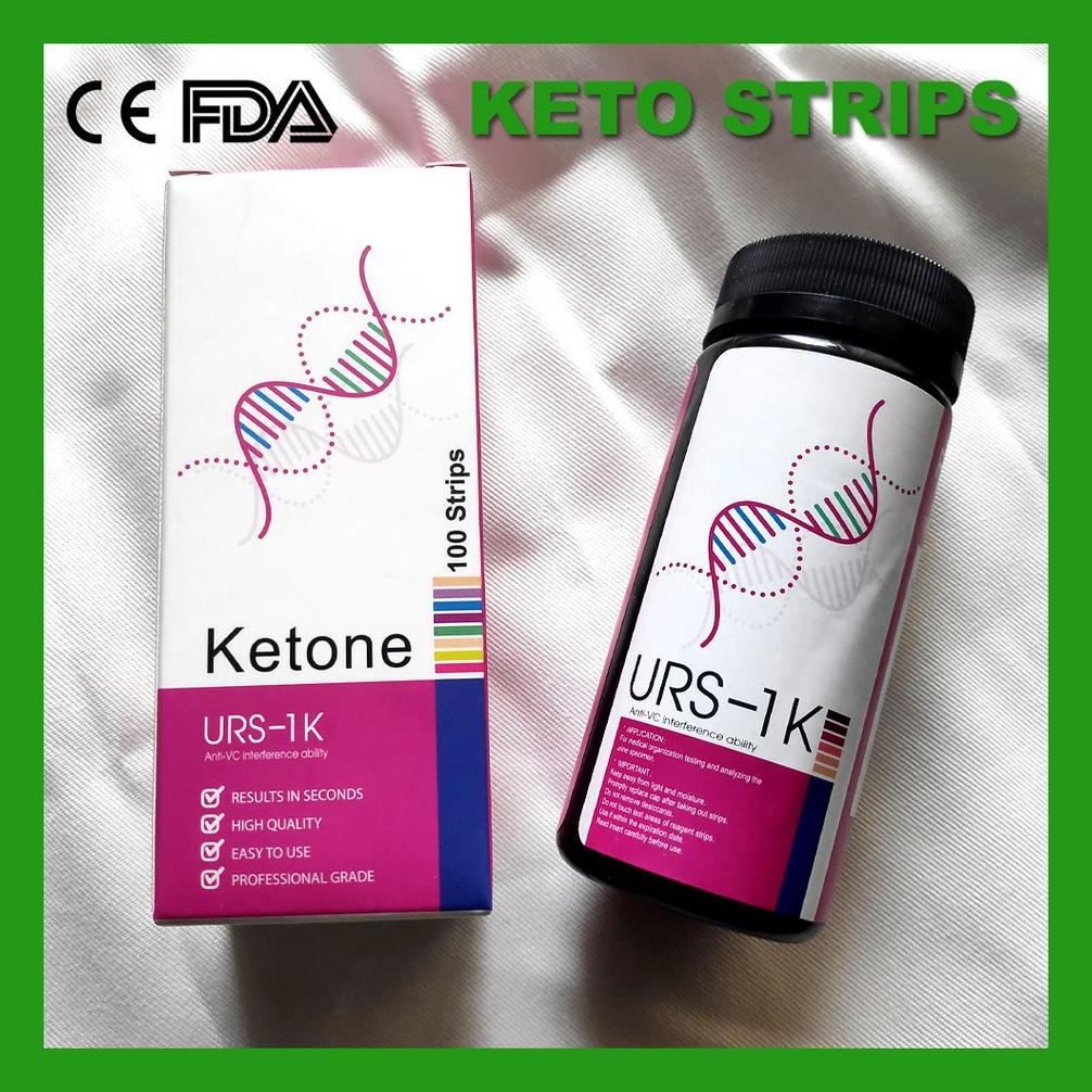 Jual Keto Strip Isi 100 Ketone Urine Test Atkins Ketosis Diastix ...