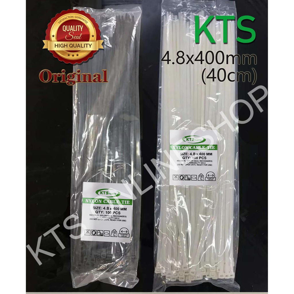 Jual Kabel ties 4.8x400mm Warna PUTIH/HITAM 1PACK Isi 100PCS | Shopee Indonesia