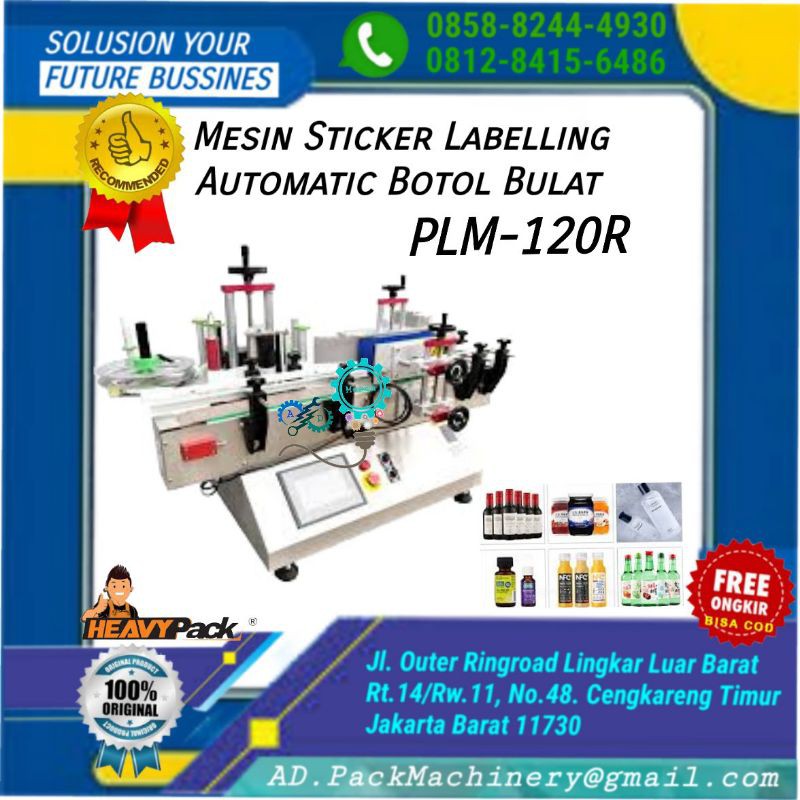 Jual Mesin Labelling/Sticker Botol Bulat Automatis PLM-120R | Shopee ...