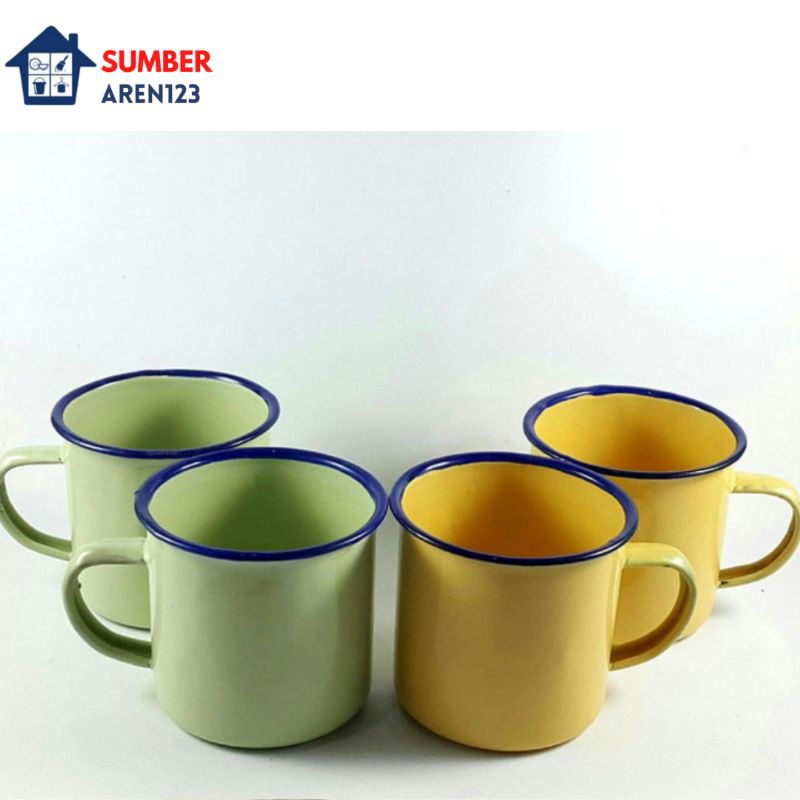 Jual Gelas Kaleng Gelas Jadul Gelas Seng Enamel Polos Gelas Vintage ...