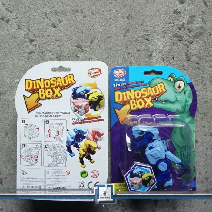 Jual BEAST BOX Trex - BLUE / Dinosaurus Box - Robot Kotak Kubus ...