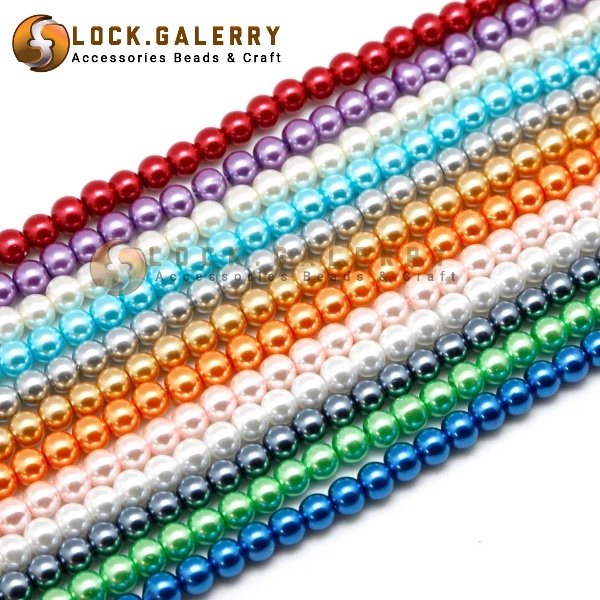 Jual Mutiara Sintetis Mutsin Berat 4mm 6mm Manik Manik Mutiara Kilap ...