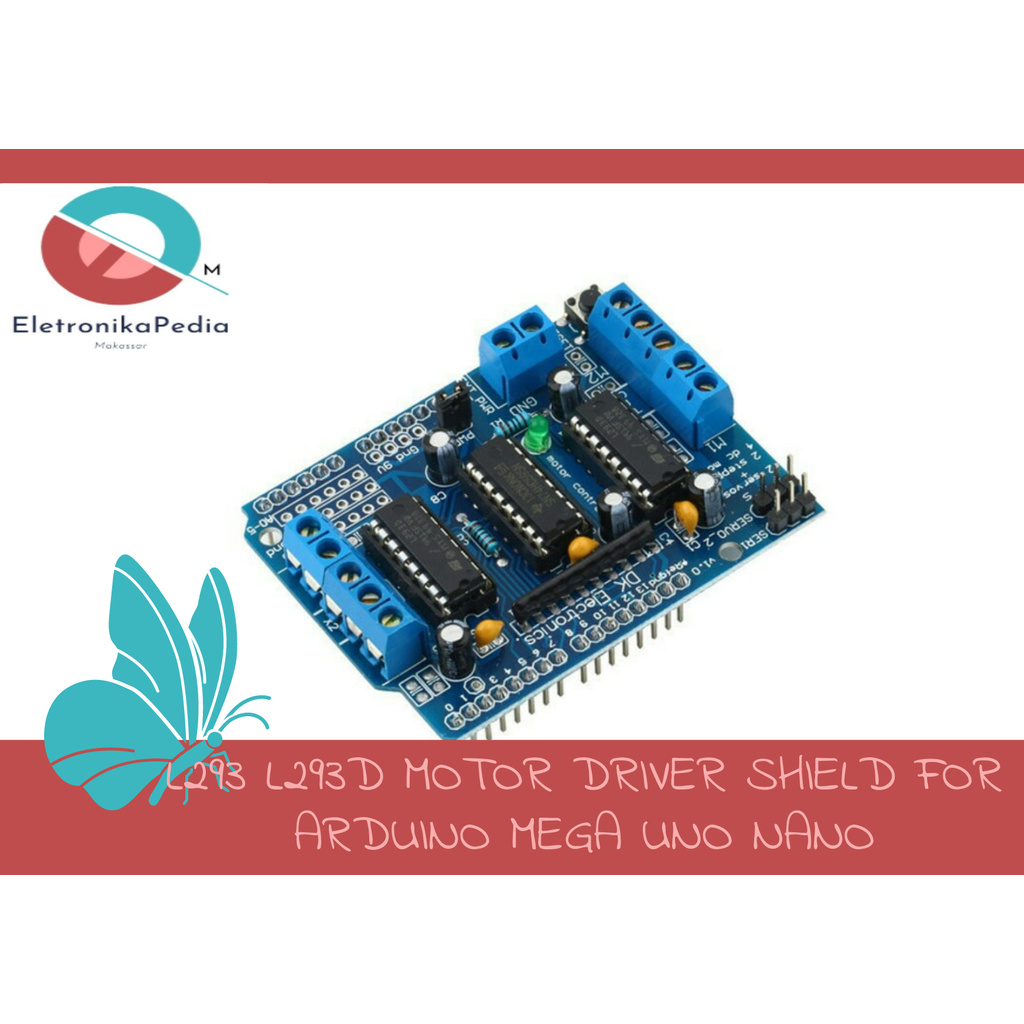 Jual L293 L293D MOTOR DRIVER SHIELD FOR ARDUINO MEGA UNO NANO | Shopee ...