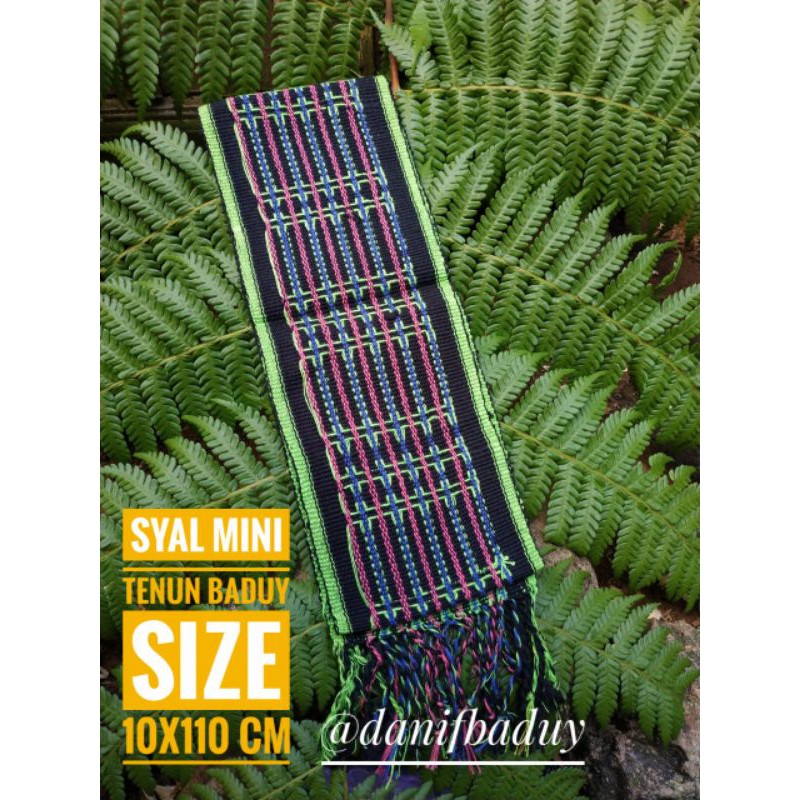 Jual Kain tenun Baduy syal selendang mini ukuran 10x110 cm selayer ikat ...