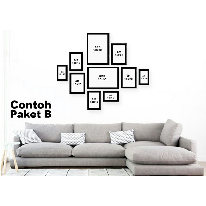 Jual Paket Hemat!! Pigura Hitam Minimalis Dekorasi /Custom Ukuran/ 4R 5R 6R 7R 8R 9R | Shopee ...