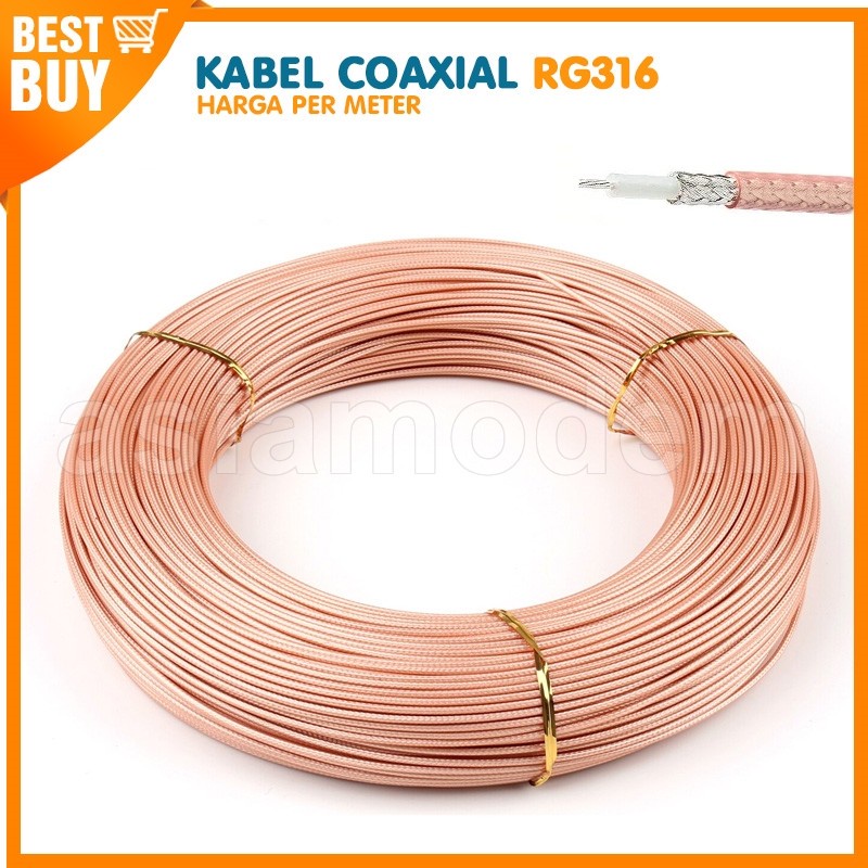 Jual Kabel RG316 Coaxial Teflon Cable RF Antena FPV Pigtail Meteran ...
