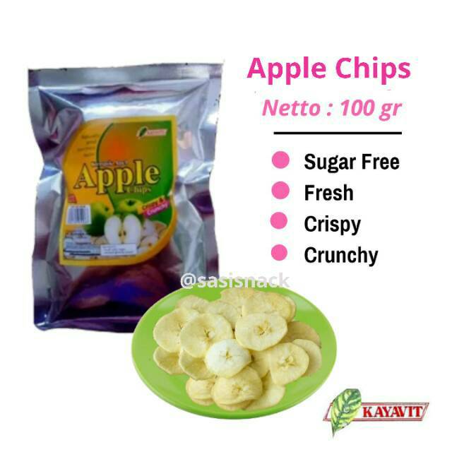 Jual Keripik Buah Apel Kayavit Kualitas Super dan Standar 80 gr ...