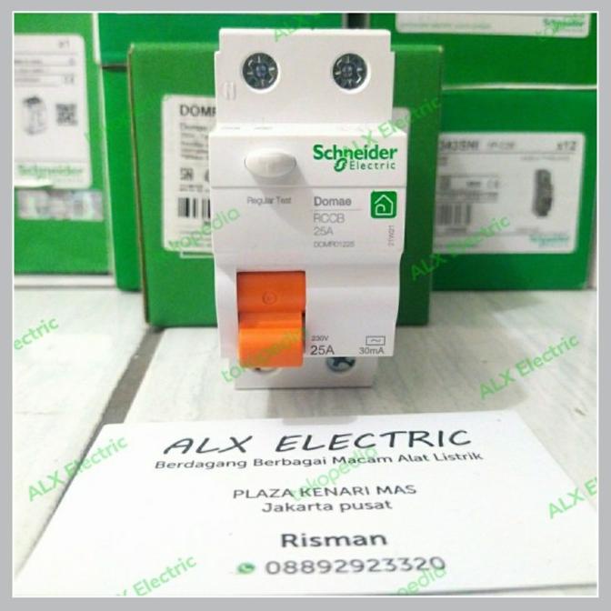 Jual ELCB/RCCB SCHNEIDER 2P 25A 30MA SNI DOM16792 | Shopee Indonesia