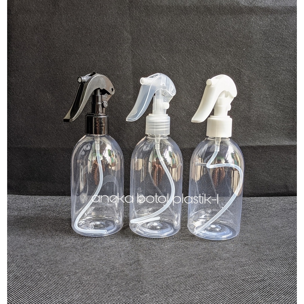 Jual Botol Spray Trigger 250ml Bening Model Oval Tebal Botol Plastik 250ml Pet Tutup Spray ...