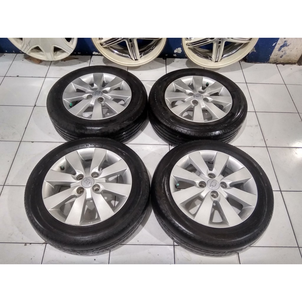 Jual velg mobil setandar kia ring 15x5 pcd 4x100 seken plus ban murah ...