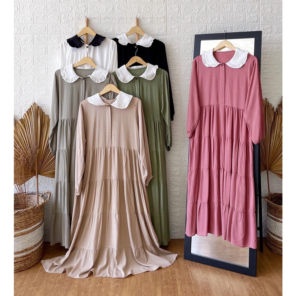 Jual GBB 17 GAMIS CRINKLE TERBARU MODEL UMPAK SUSUN UKURAN JUMBO VANTIA ...