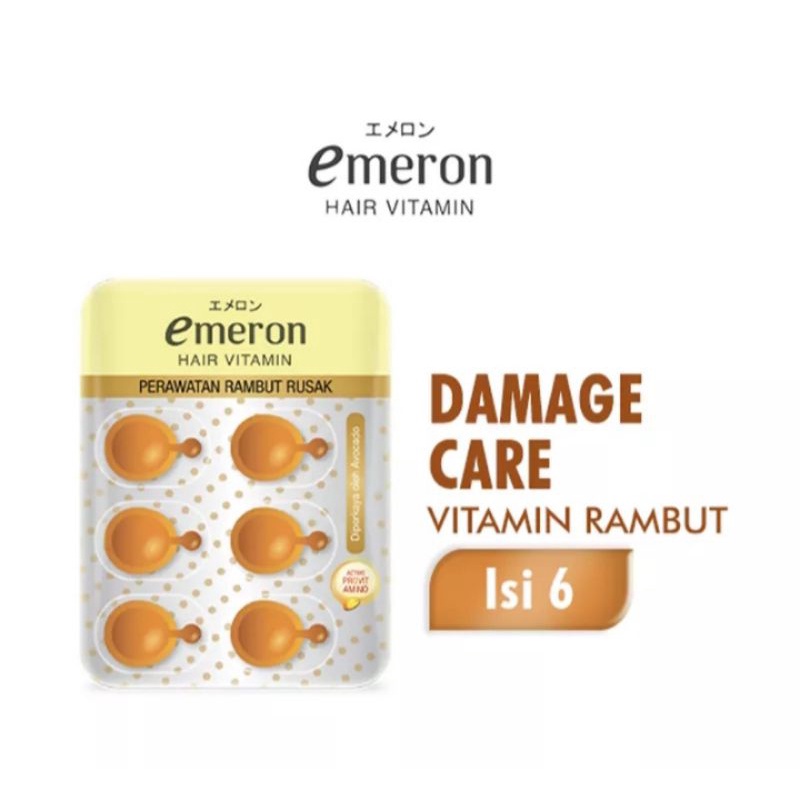 Jual EMERON HAIR VITAMIN RAMBUT 6 CAPS | Shopee Indonesia