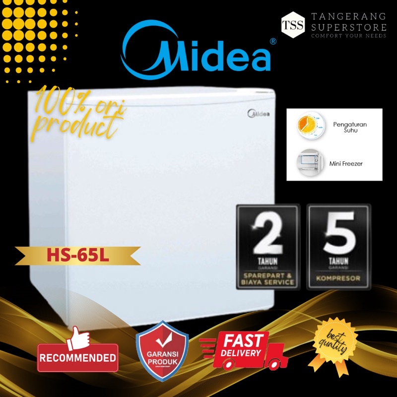 Jual KULKAS PORTABLE MINI MIDEA HS-65L SUPER COOLING SUPER LOW WATT ...