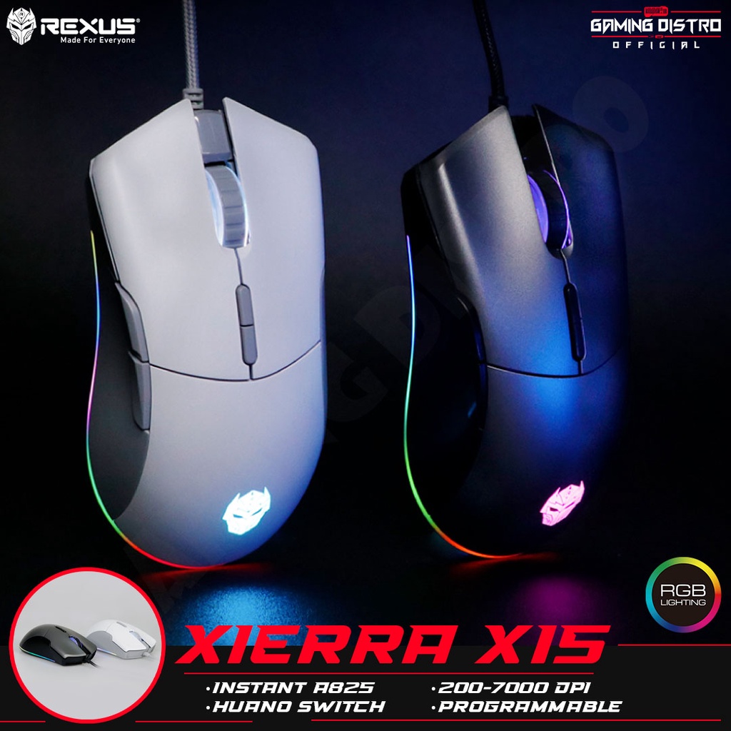 Jual Rexus Xierra X15 RGB Gaming Mouse | Shopee Indonesia